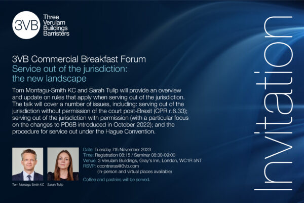 Commercial Breakfast Forum: Service out of the jurisdiction: the new ...