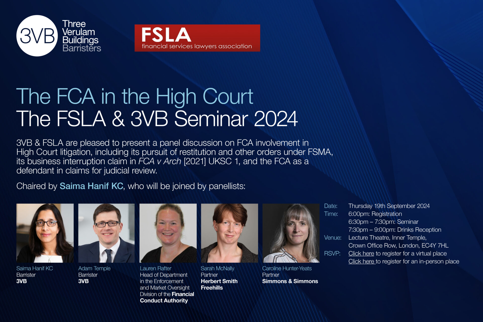 The FCA in the High Court - The FSLA & 3VB Seminar 2024 | 3VB