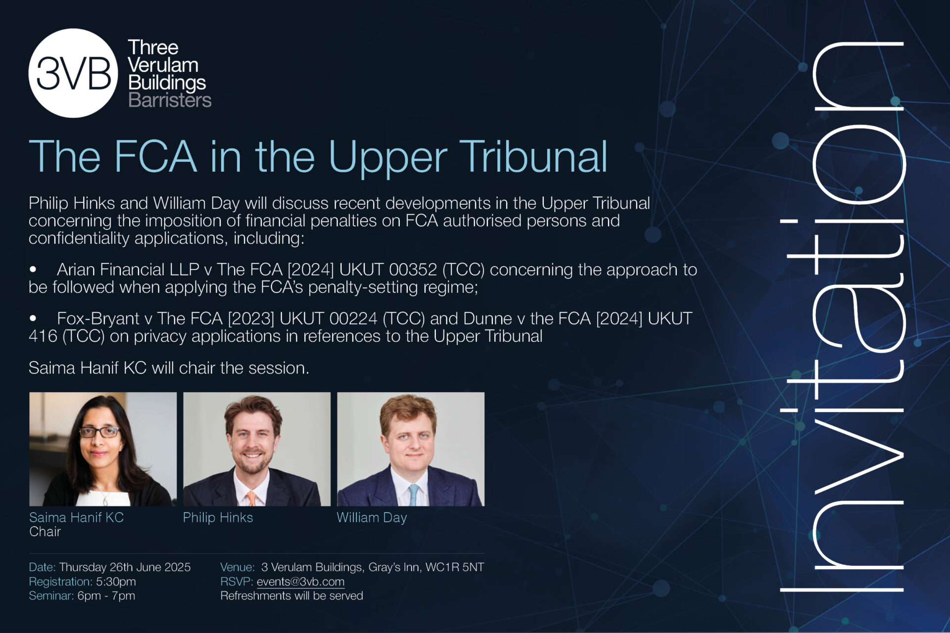 The FCA in the Upper Tribunal | 3VB